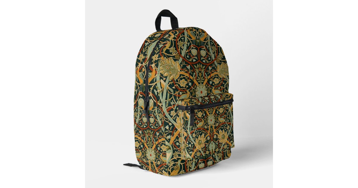 William Morris Persian Oriental Carpet Art Printed Backpack | Zazzle