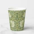 William Morris Pimpernel Floral Blue Wallpaper Paper Cups | Zazzle