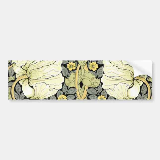 William Morris Pimpernel Floral Wallpaper Bumper Sticker | Zazzle