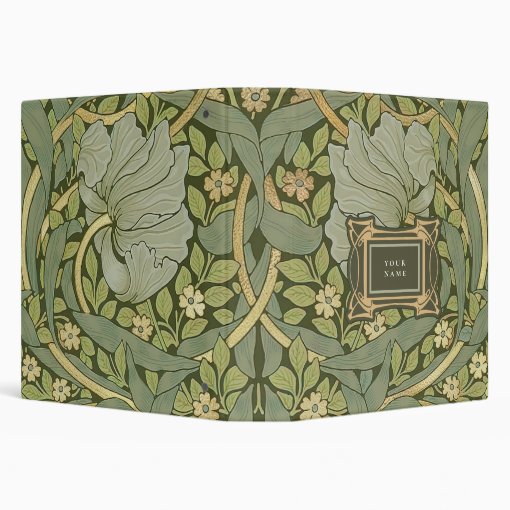 William Morris Pimpernel Vintage Pattern 3 Ring Binder | Zazzle