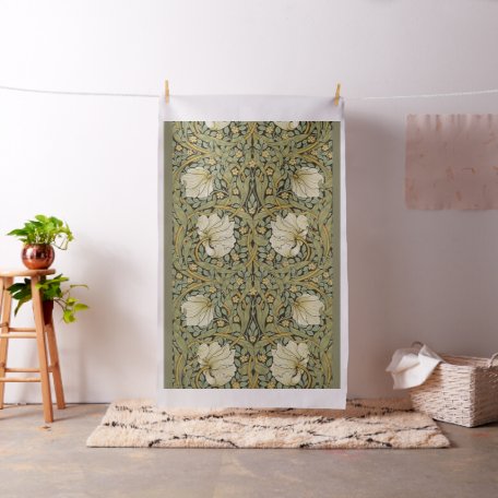 William Morris Golden Lily Vintage Pre-Raphaelite Fabric | Zazzle