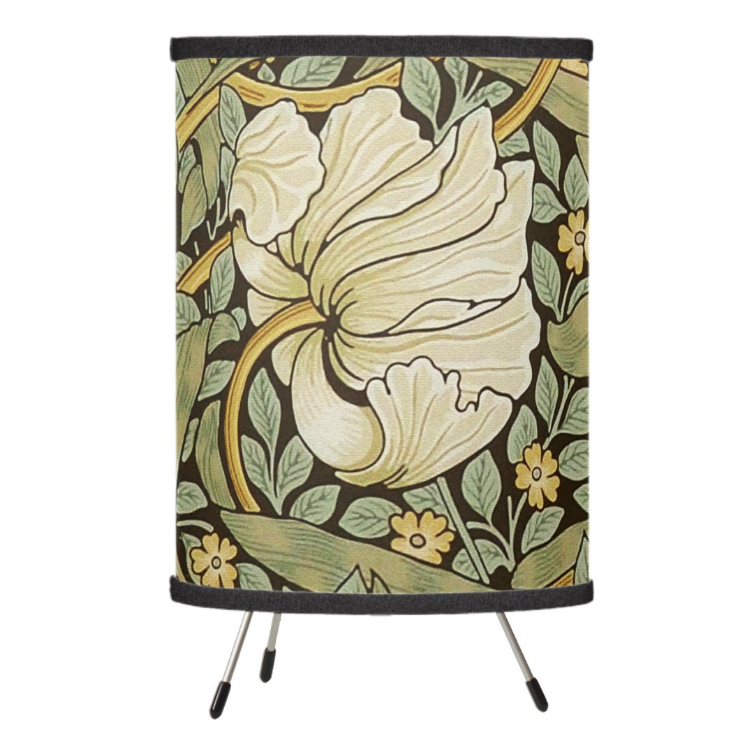 William Morris Pimpernel Vintage Pre-Raphaelite Tripod Lamp | Zazzle