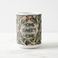 William Morris Pink Roses Trellis Home Sweet Home Coffee Mug | Zazzle
