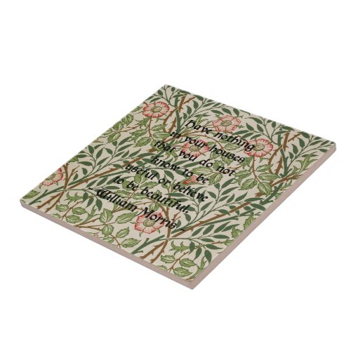 William Morris Quote Tile | Zazzle