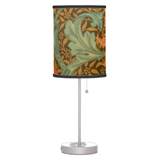 William Morris Single Stem Pattern Art Nouveau Table Lamp | Zazzle