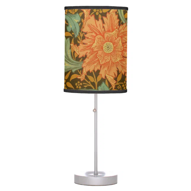 William Morris Single Stem Pattern Art Nouveau Table Lamp | Zazzle
