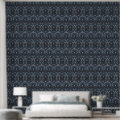 William Morris Spring Thicket Midnight Blue Wallpaper | Zazzle