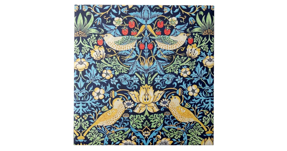 William Morris Strawberry Thief Ceramic Tile. Ceramic Tile | Zazzle