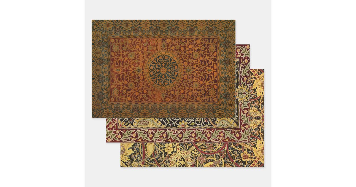 William Morris Tapestry Carpet Rug Wrapping Paper Sheets | Zazzle