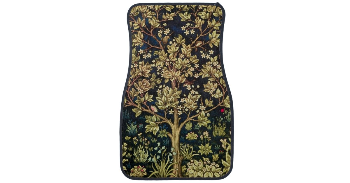 William Morris Tree Of Life Car Floor Mat | Zazzle