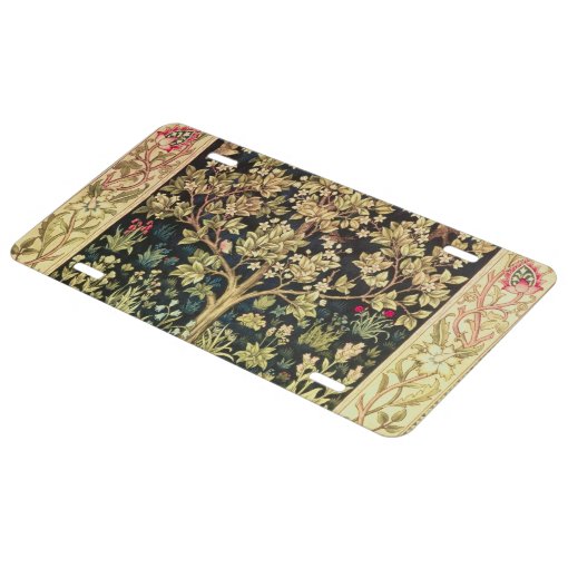 William Morris Tree Of Life License Plate | Zazzle