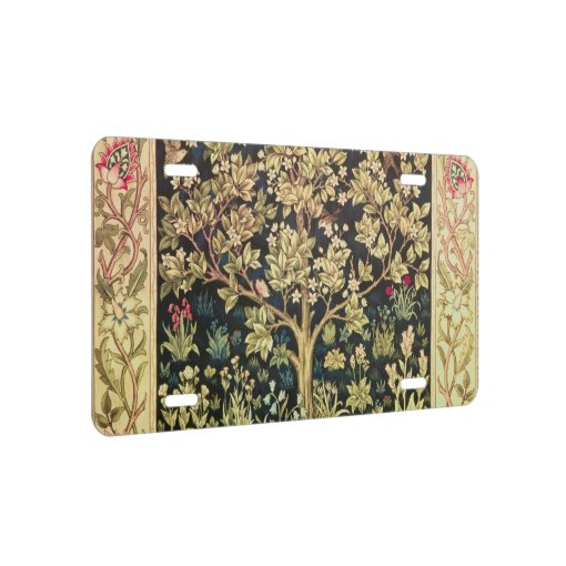 William Morris Tree Of Life License Plate | Zazzle
