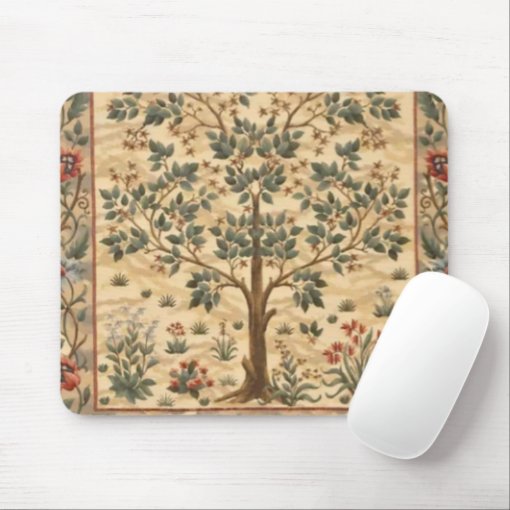 William Morris Tree Of Life Mouse Pad | Zazzle