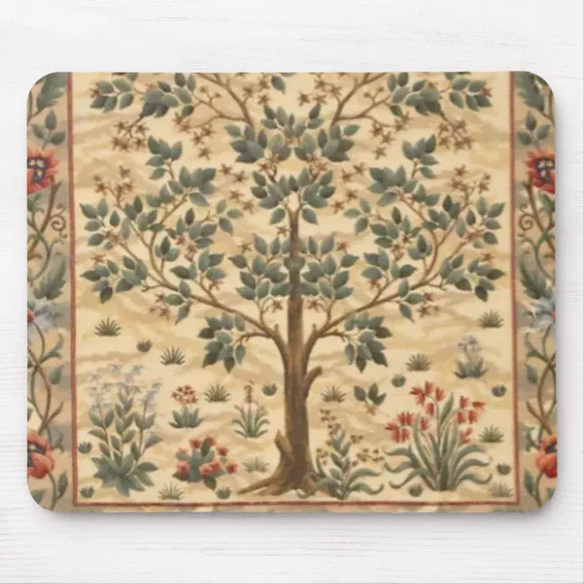 William Morris Tree Of Life Mouse Pad | Zazzle