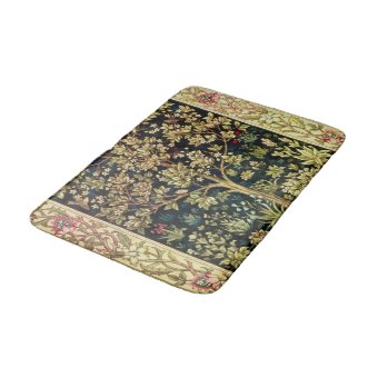 William Morris Tree Of Life Vintage Pre-Raphaelite Bathroom Mat | Zazzle