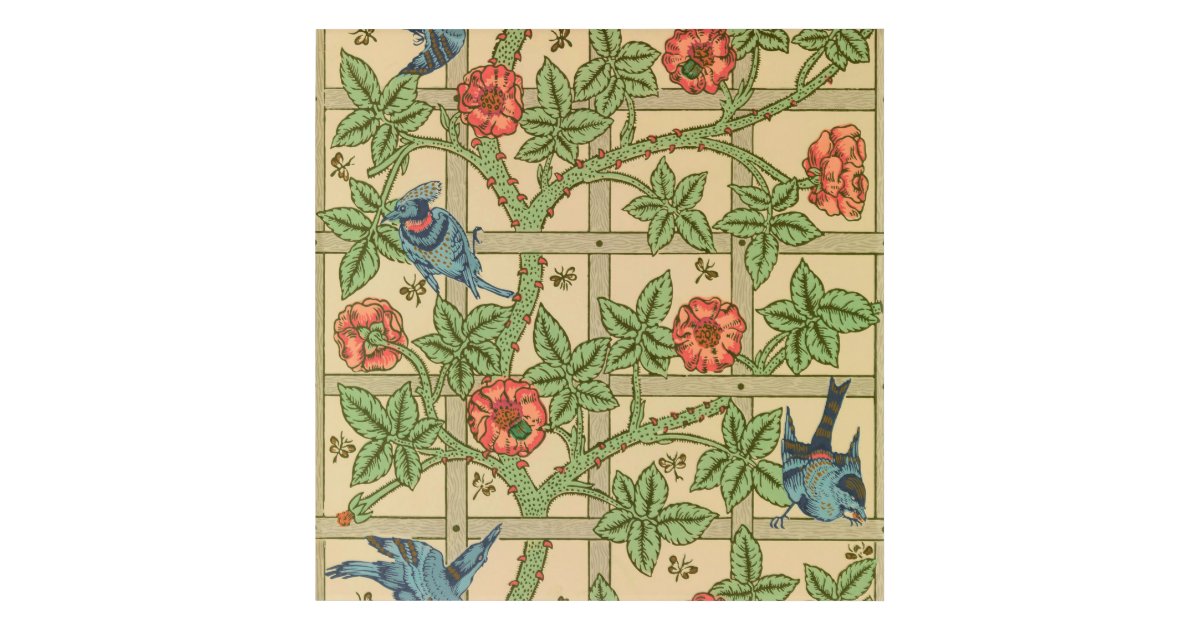 William Morris Trellis Classic Wallpaper Design Acrylic Print | Zazzle
