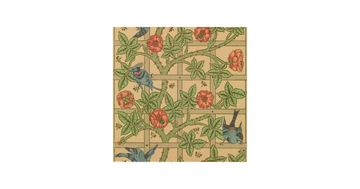 William Morris Trellis Classic Wallpaper Design Wood Wall Art | Zazzle