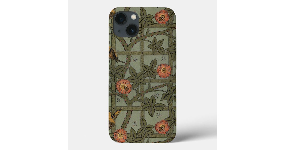 William Morris Trellis Wallpaper Art Case-Mate iPhone Case | Zazzle