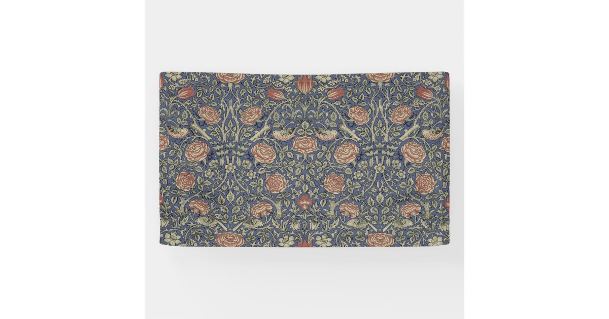 William Morris Tudor Rose Wallpaper Banner | Zazzle
