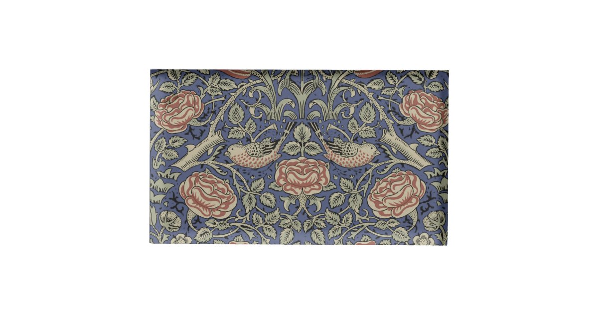 William Morris Tudor Rose Wallpaper Place Card Holder | Zazzle