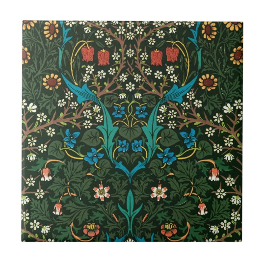 WILLIAM MORRIS "TULIPS" CERAMIC TILE | Zazzle.com