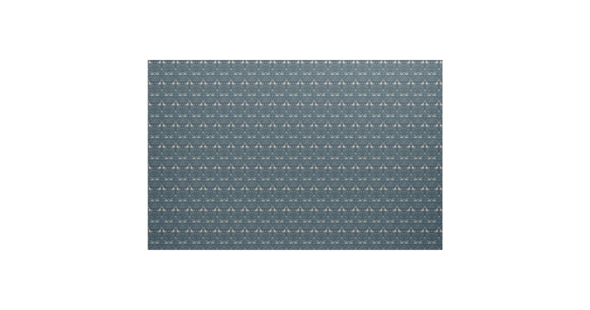 William Morris Vintage Bird Pattern Fabric | Zazzle
