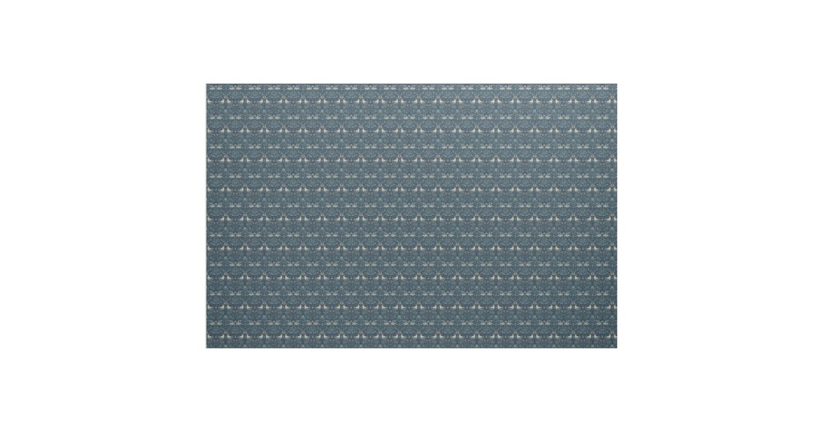 William Morris Vintage Bird Pattern Fabric | Zazzle