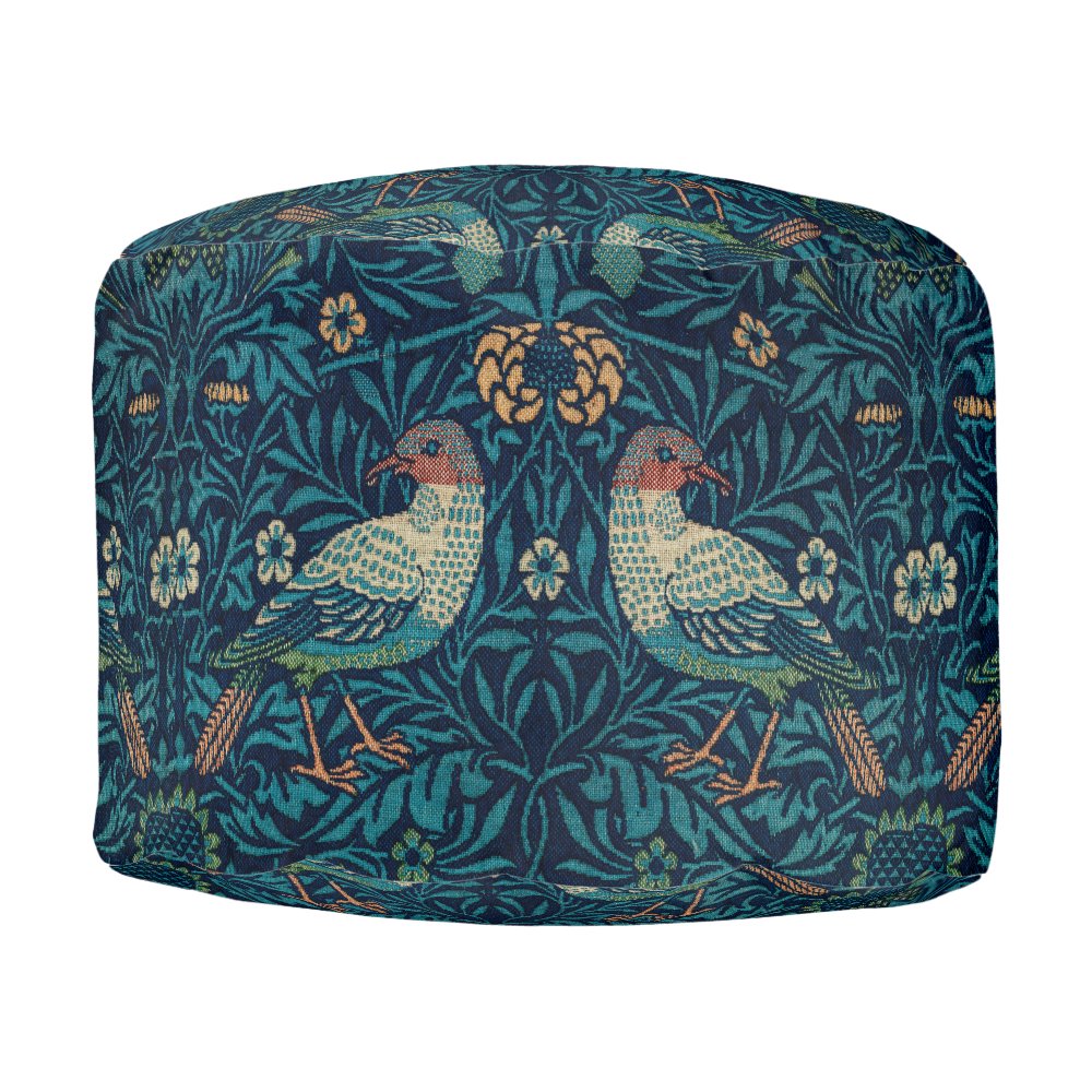 William Morris Vintage Floral Bird Pouf sold by Alaine_Restored | SKU ...