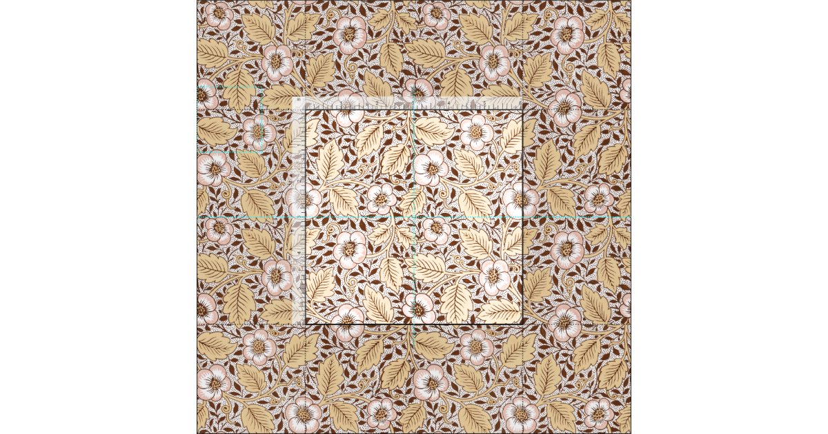 William Morris Vintage Floral Vine Pattern Fabric | Zazzle