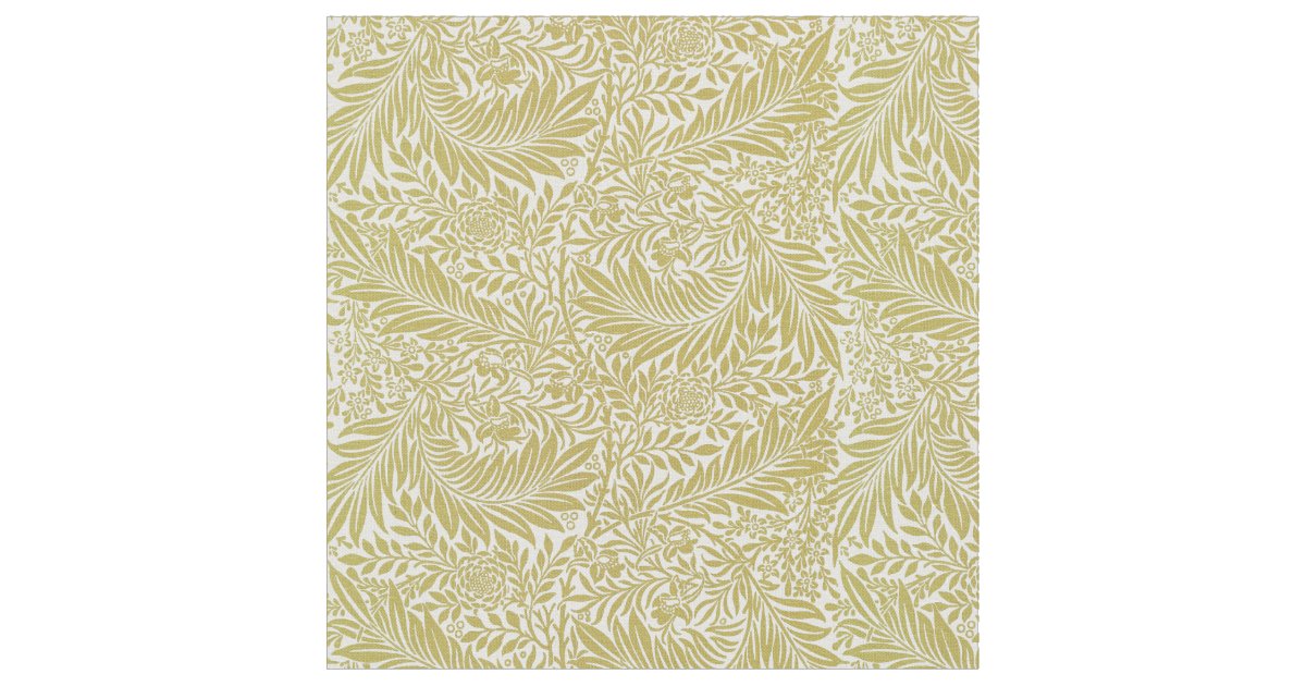 William Morris Vintage Larkspur Pattern Fabric | Zazzle