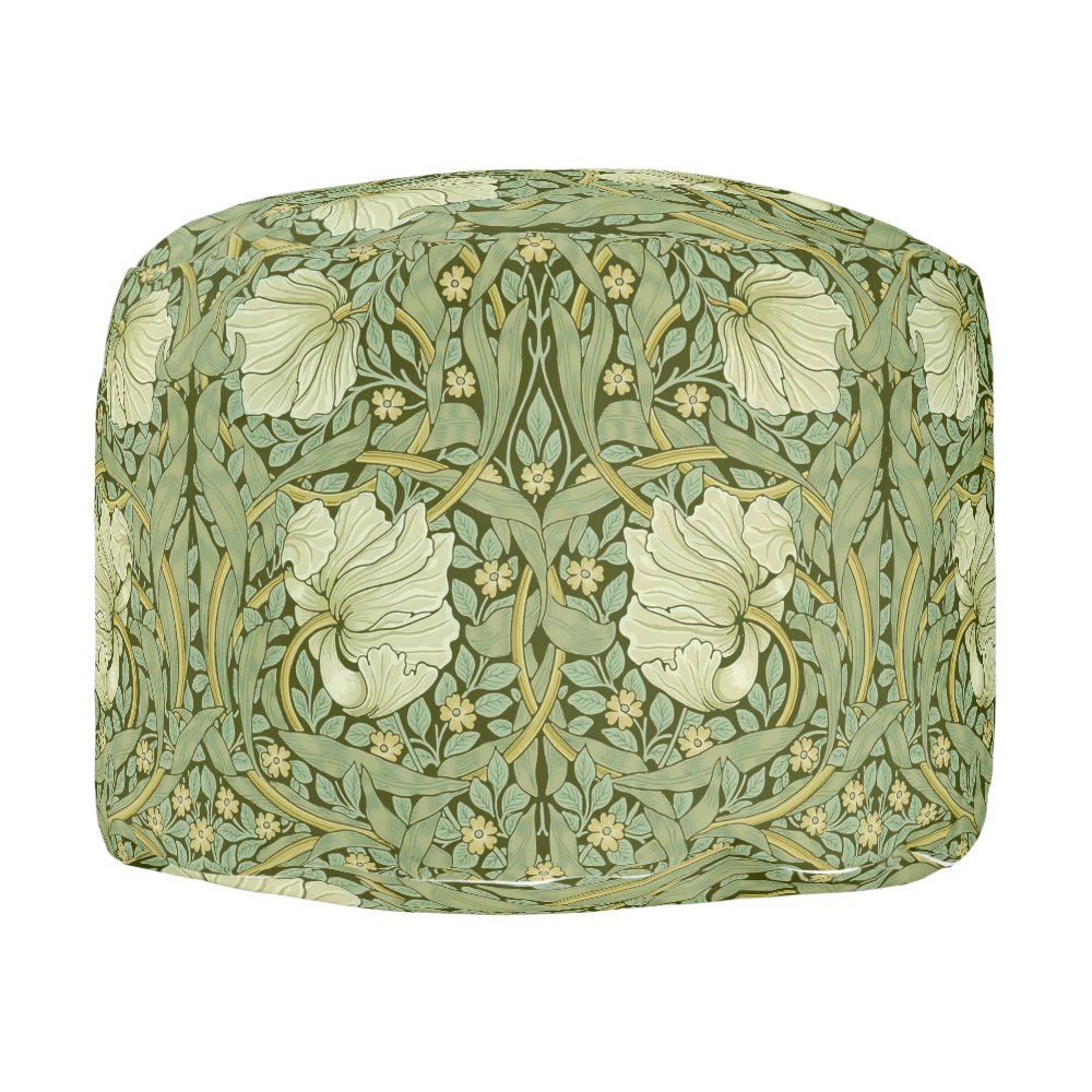 William Morris Vintage Pimpernel Floral Pattern Pouf sold by Procedural ...