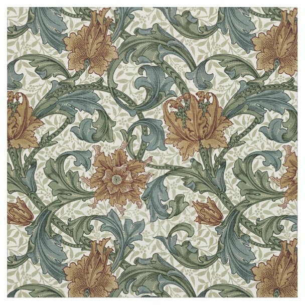 William Morris Vintage Blackthorn Pattern Fabric | Zazzle