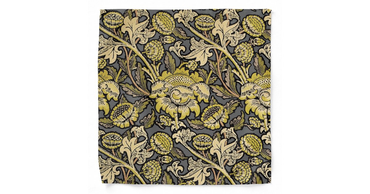 William Morris Wey Floral Wallpaper Bandana | Zazzle