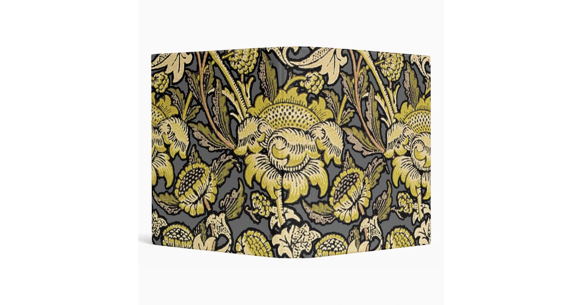 William Morris Wey Floral Wallpaper Binder | Zazzle William Morris Wey Floral Wallpaper Binder | Zazzle