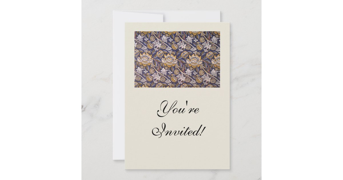 William Morris Wey Floral Wallpaper Invitation | Zazzle William Morris Wey Floral Wallpaper Invitation | Zazzle