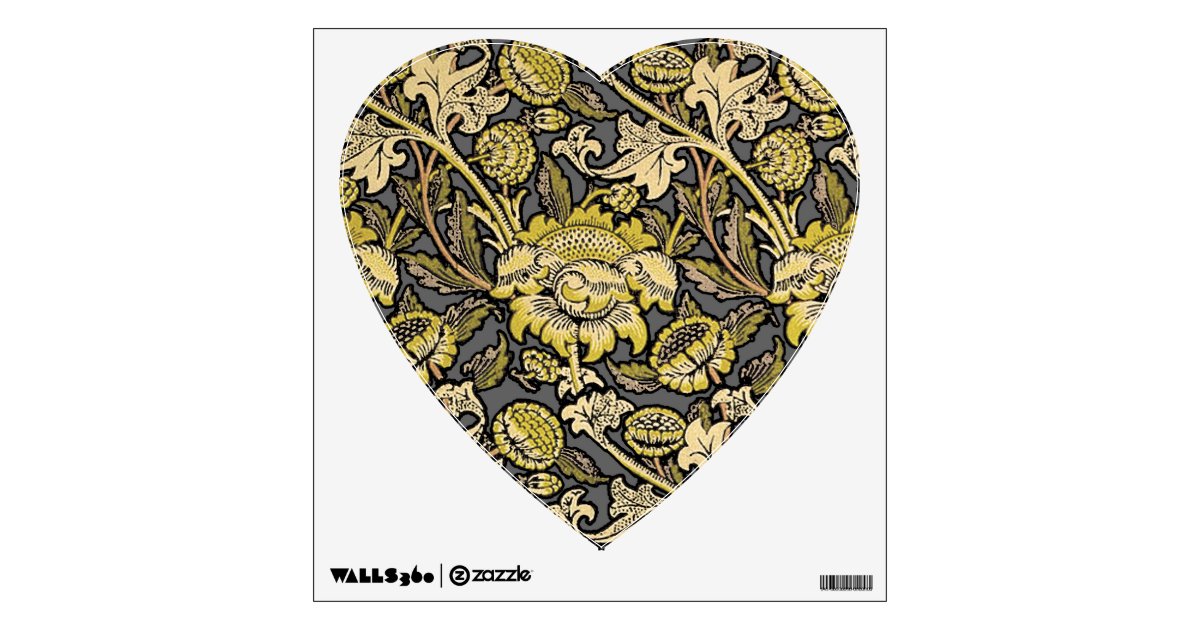William Morris Wey Floral Wallpaper Wall Sticker | Zazzle
