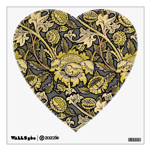 William Morris Wey Floral Wallpaper Wall Sticker | Zazzle