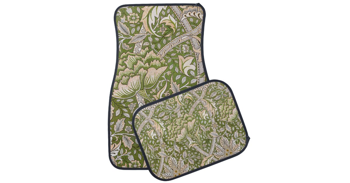 William Morris Windrush Floral Pattern Classic Car Floor Mat | Zazzle