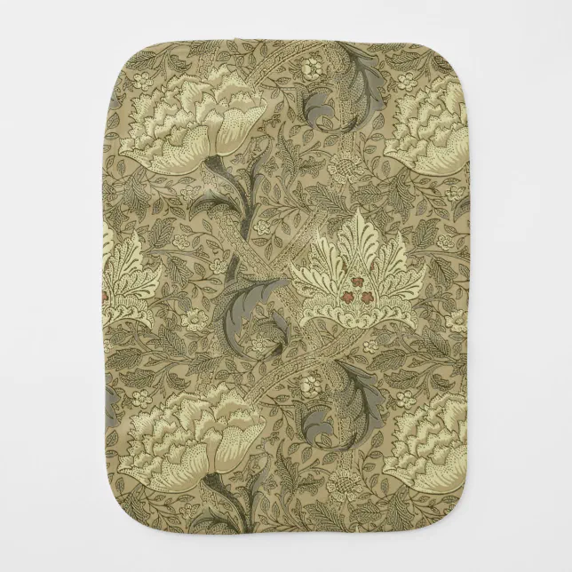 William Morris Windrush Wallpaper Pattern Baby Burp Cloth | Zazzle