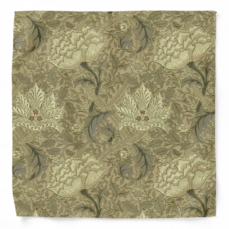 William Morris Windrush Wallpaper Pattern Bandana | Zazzle