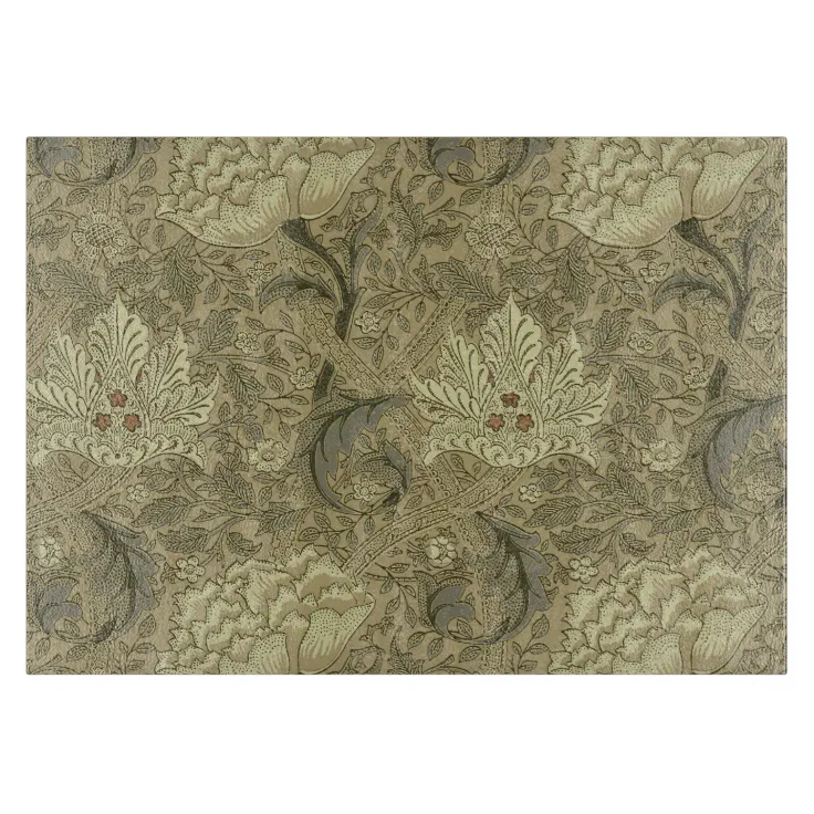 William Morris Windrush Wallpaper Pattern Cutting Board | Zazzle