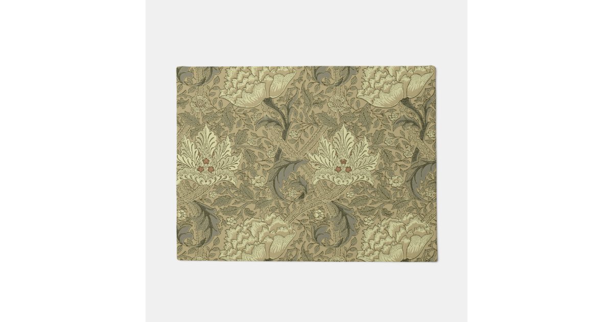 William Morris Windrush Wallpaper Pattern Doormat | Zazzle