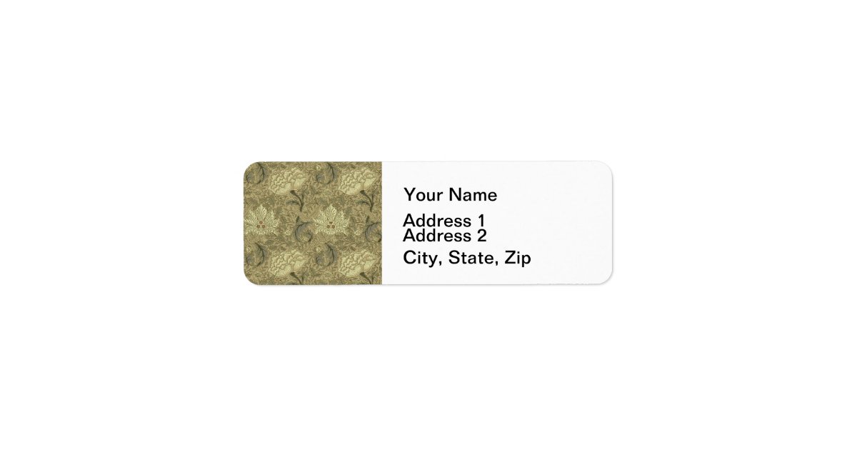 William Morris Windrush Wallpaper Pattern Label | Zazzle