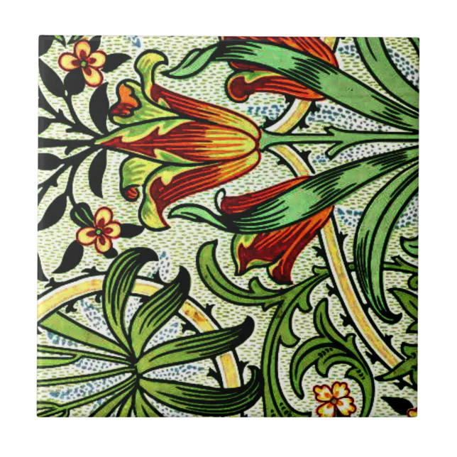 William Morris - Woodland Ceramic Tile | Zazzle