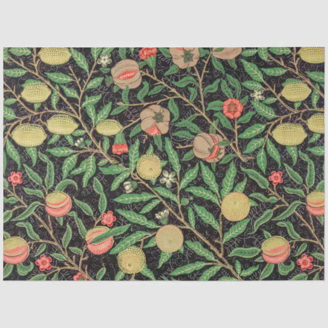 William Morris's Fruit Art Pattern Design Tissue Paper | Zazzle