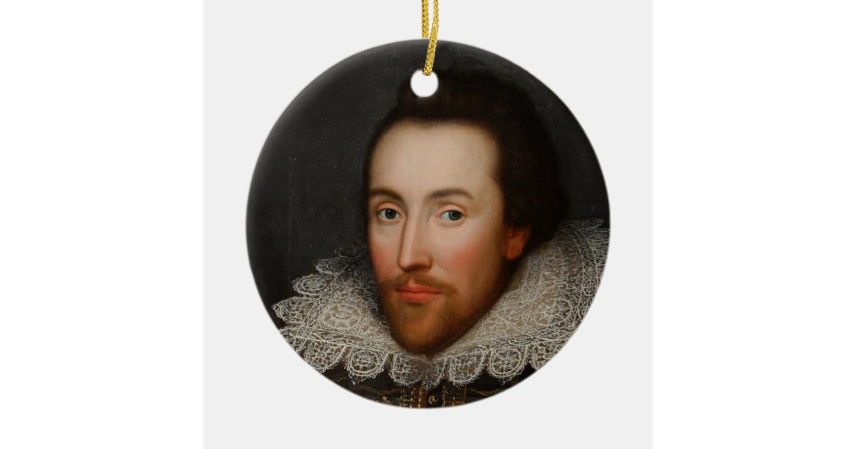 William Shakespeare Cobbe Portrait circa 1610 Ceramic Ornament | Zazzle