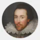 William Shakespeare Cobbe Portrait circa 1610 Classic Round Sticker ...