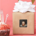 William Shakespeare Cobbe Portrait circa 1610 Square Sticker | Zazzle