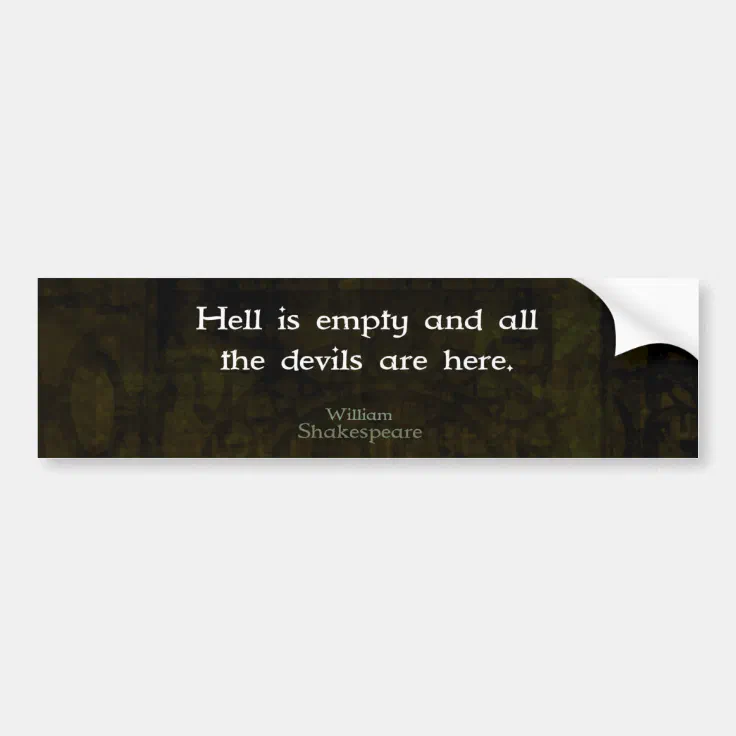 William Shakespeare Humorous Witty Quotation Bumper Sticker | Zazzle