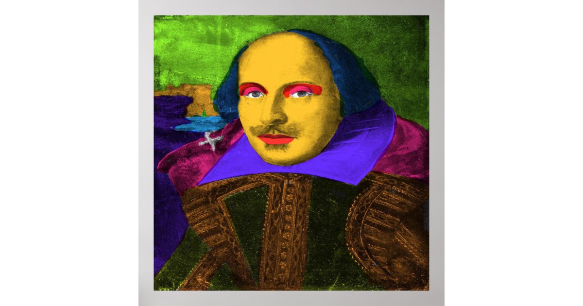 William Shakespeare Pop Art Poster | Zazzle